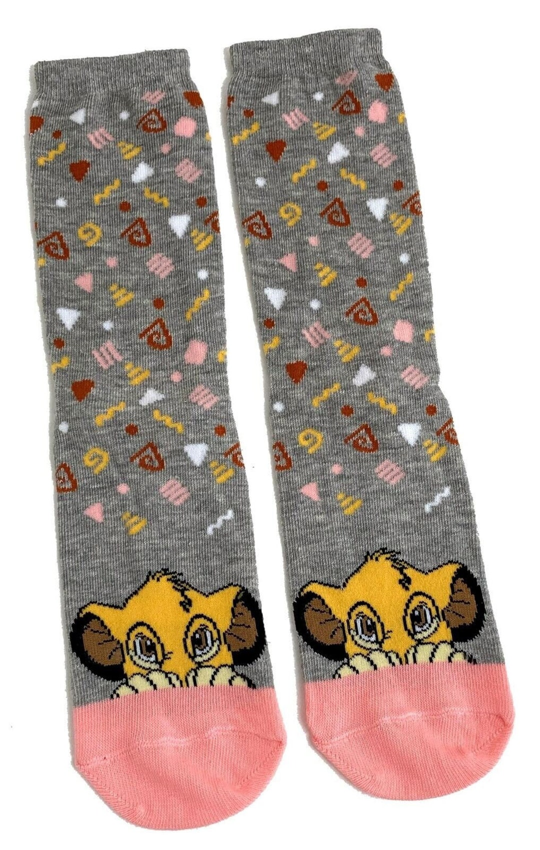 Ladies the Lion King Peeping Simba on Toe Grey Socks & Handmade Soy Wax ...