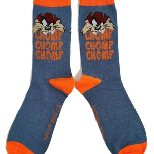 Mens Looney Tunes Taz Tasmanian Devil Chomp Socks & Handmade Soy Wax ...