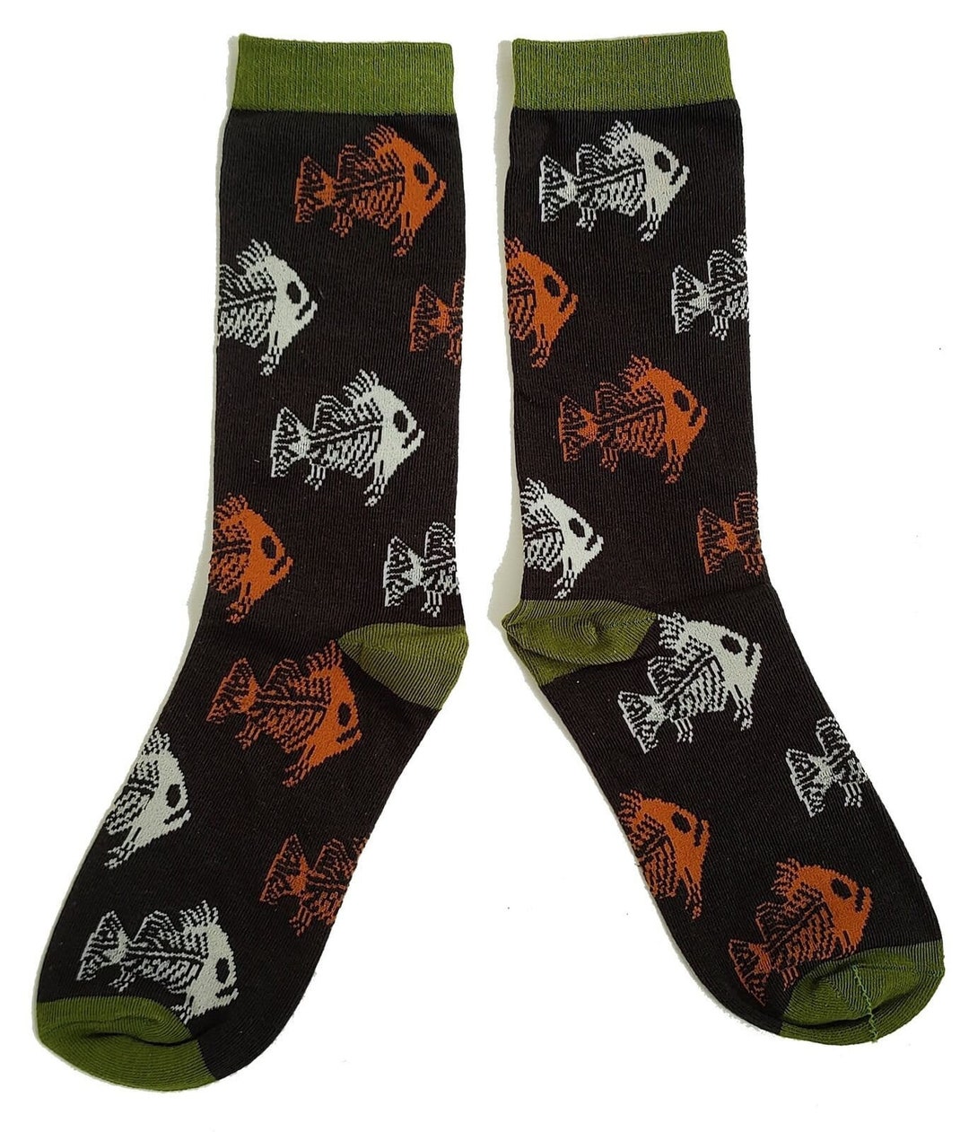 Mens Fish Bones Fisherman Coelacanth Socks & Handmade Soy Wax Melts ...