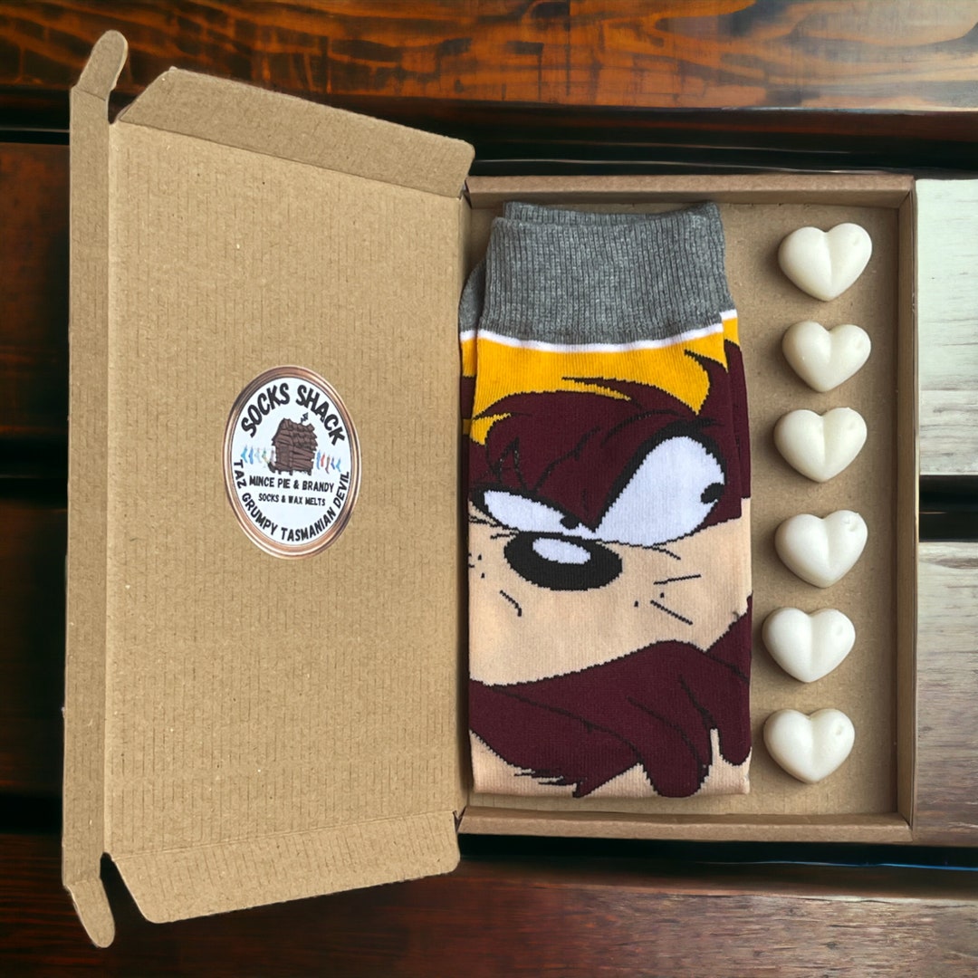 Mens Taz Grumpy Tasmanian Devil Cartoon Socks & Handmade Soy - Etsy