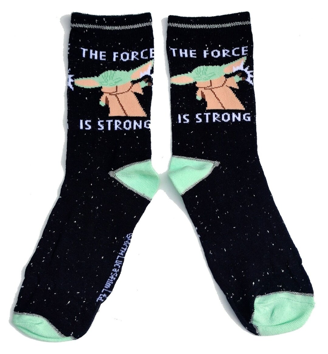 Ladies Star Wars the Force is Strong Grogu Socks & Handmade - Etsy