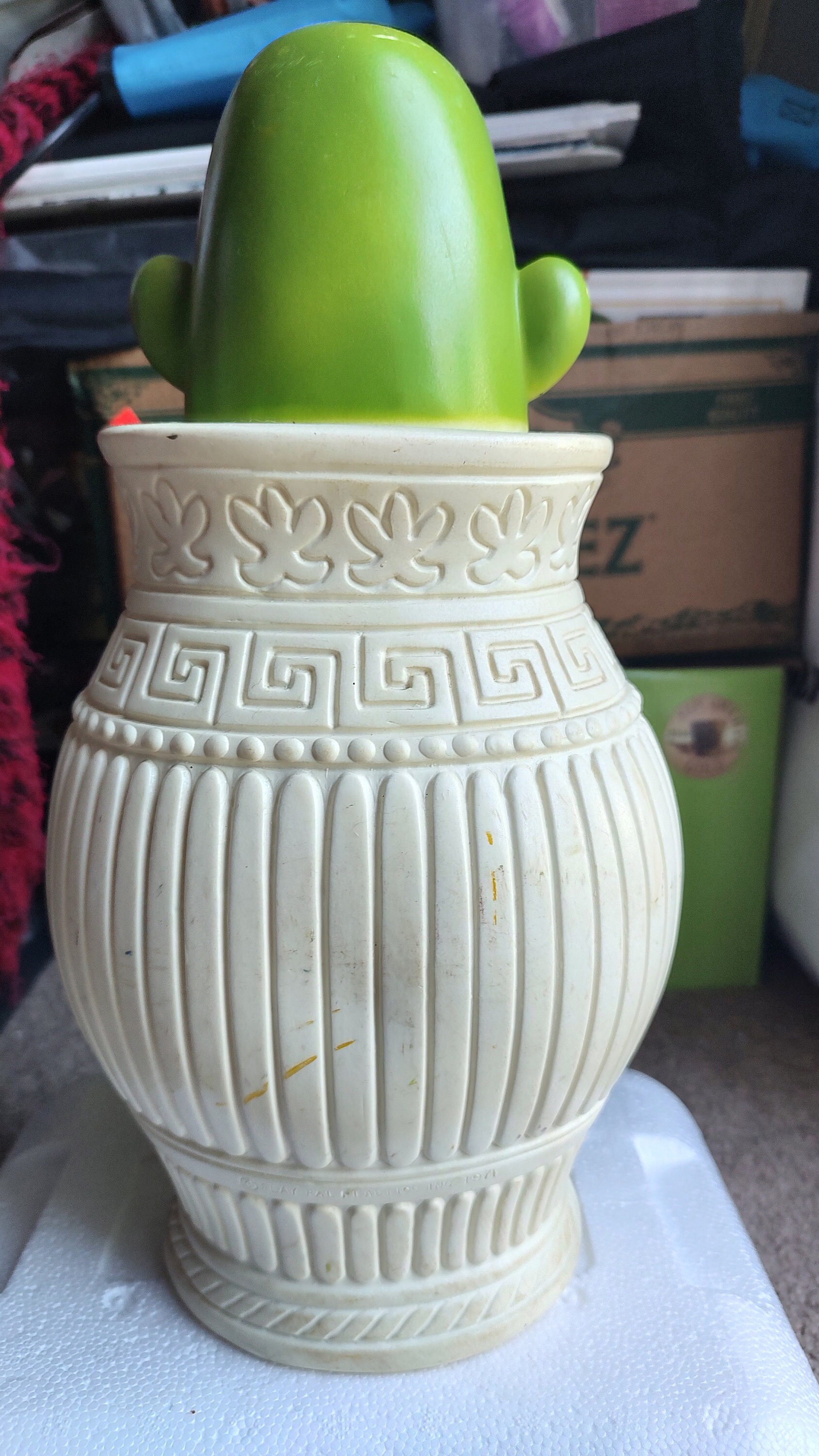 Vintage Green Headed Monster Urn Coin Bank Play Pal Plastics 1971 - Etsy