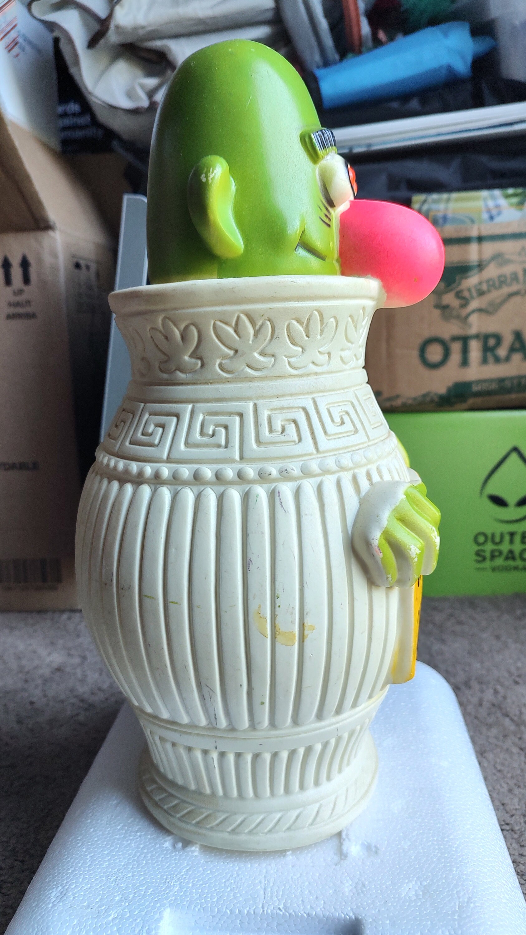 Vintage Green Headed Monster Urn Coin Bank Play Pal Plastics 1971 - Etsy