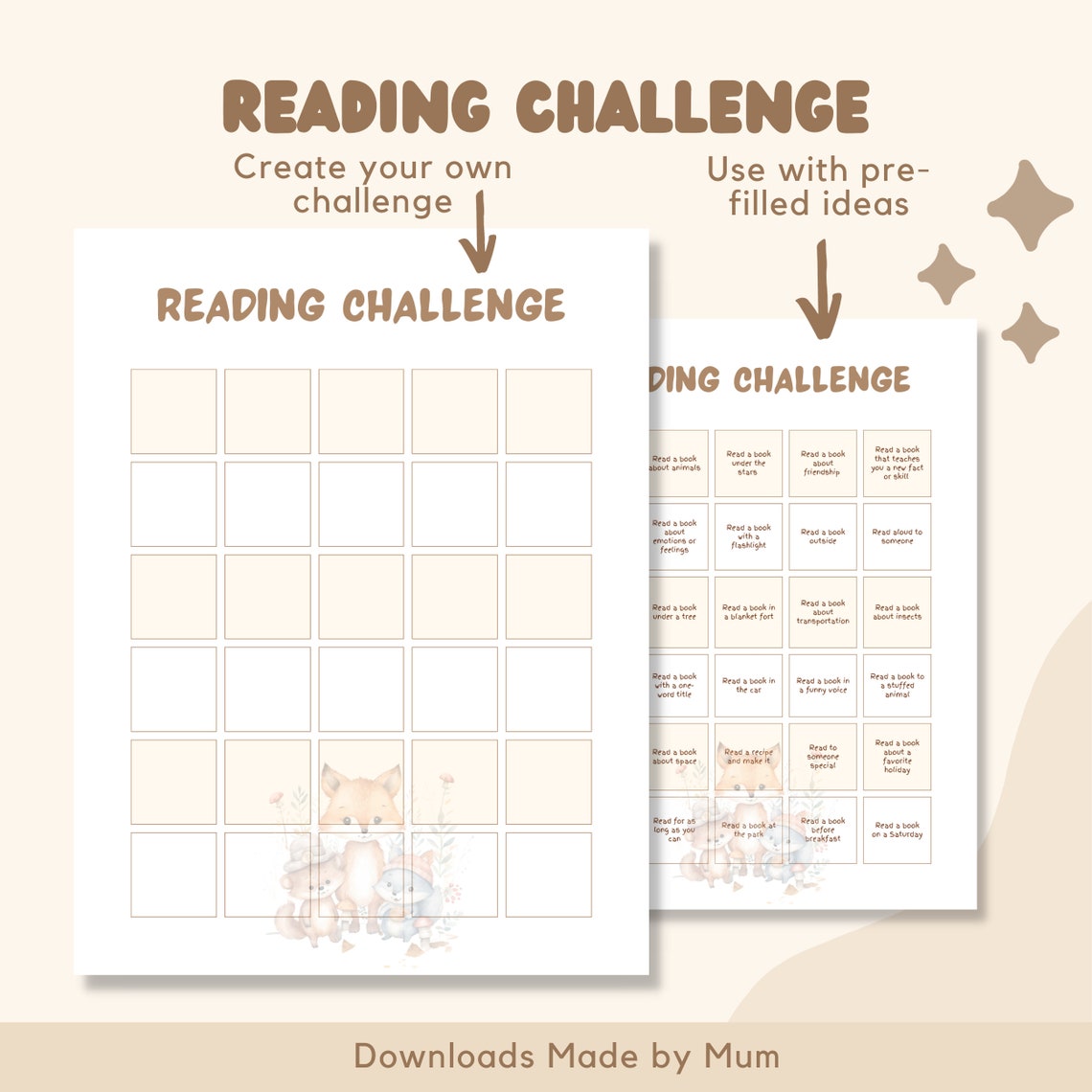 Reading Log for Kids Printable, Kids Book Tracker, Reading Challenge ...