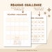Reading Log for Kids Printable, Kids Book Tracker, Reading Challenge ...
