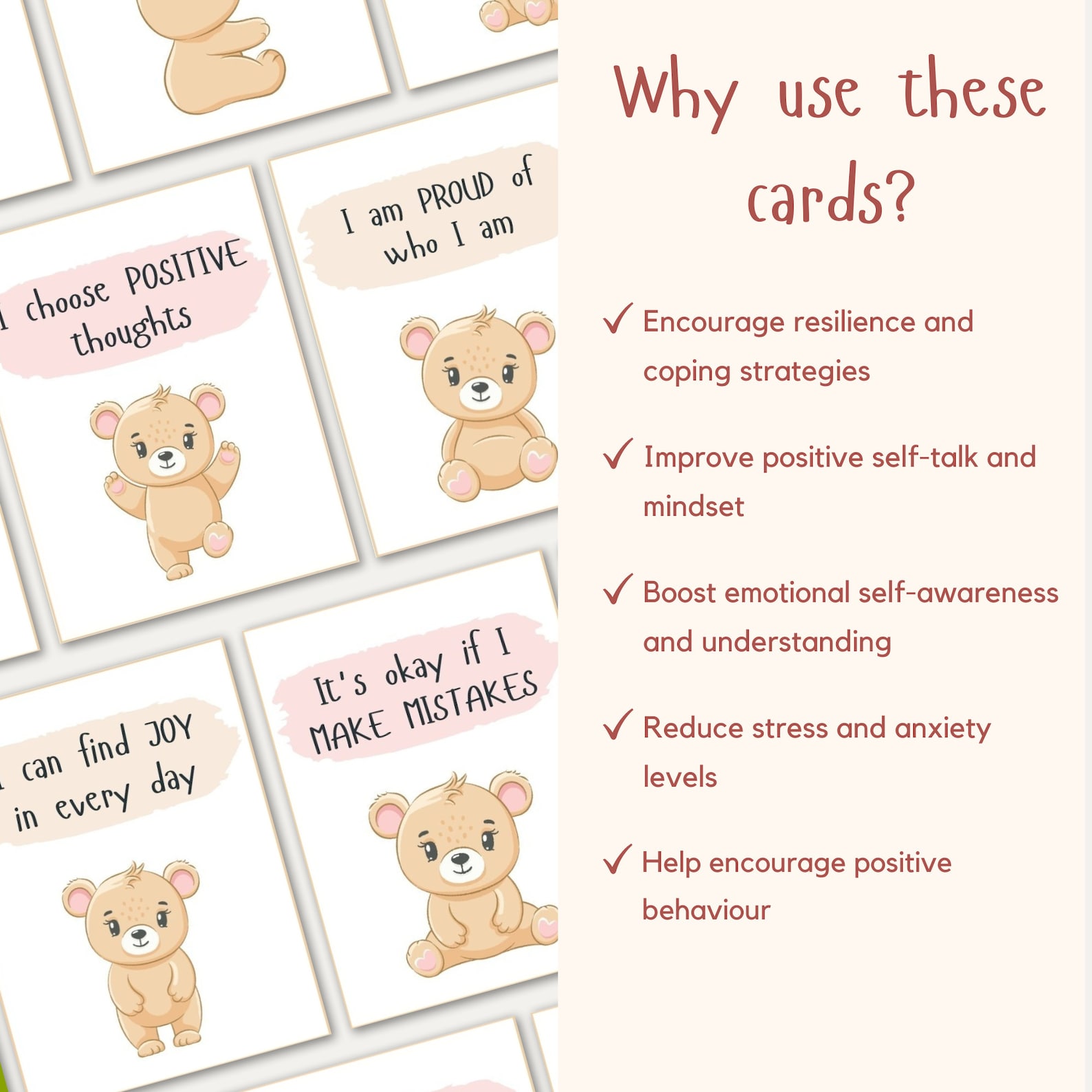 Coping With Emotions Kids Affirmation Cards, Coping Skills Cards ...