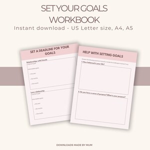 Goal Setting Workbook, Goal Planning PDF, New Year Goals, Goal Tracker ...