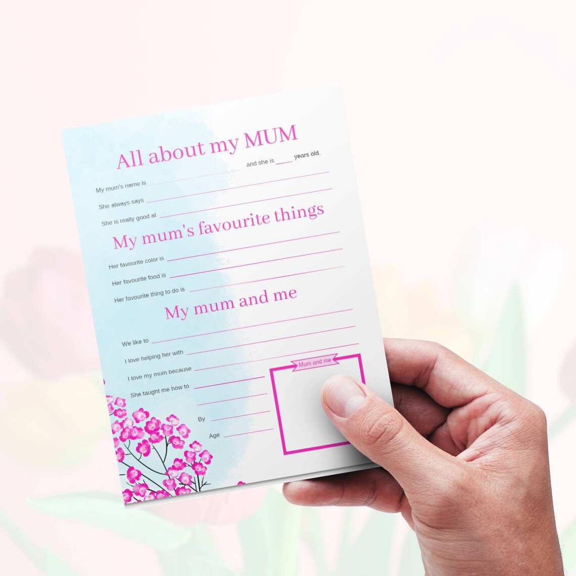 All About My Mom, Mom Gift From Kids, Keepsake for Mom, Mothers Day ...