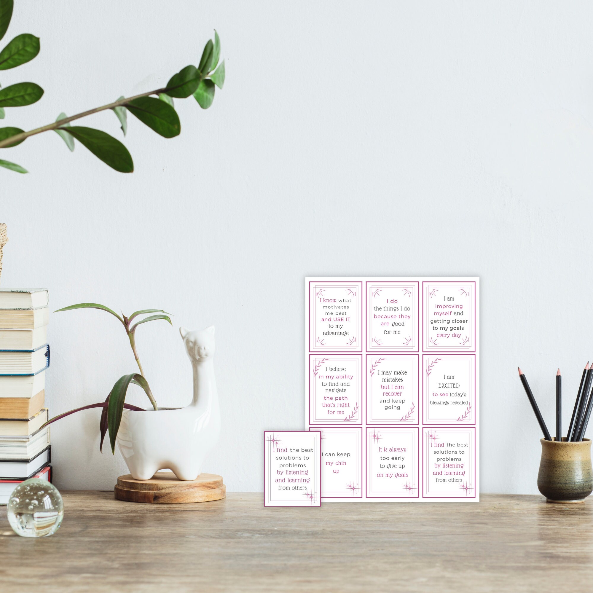 Motivation Printable Affirmation Cards for Women, Encouragement Cards ...