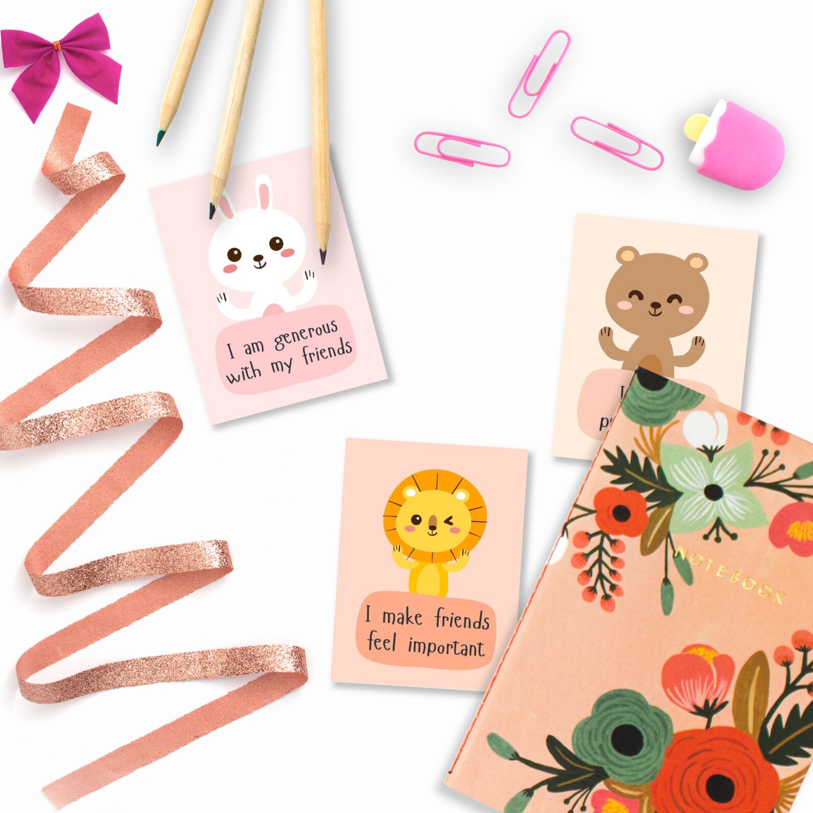 Positive Affirmation Cards for Kids Printable, Friendship Cards ...