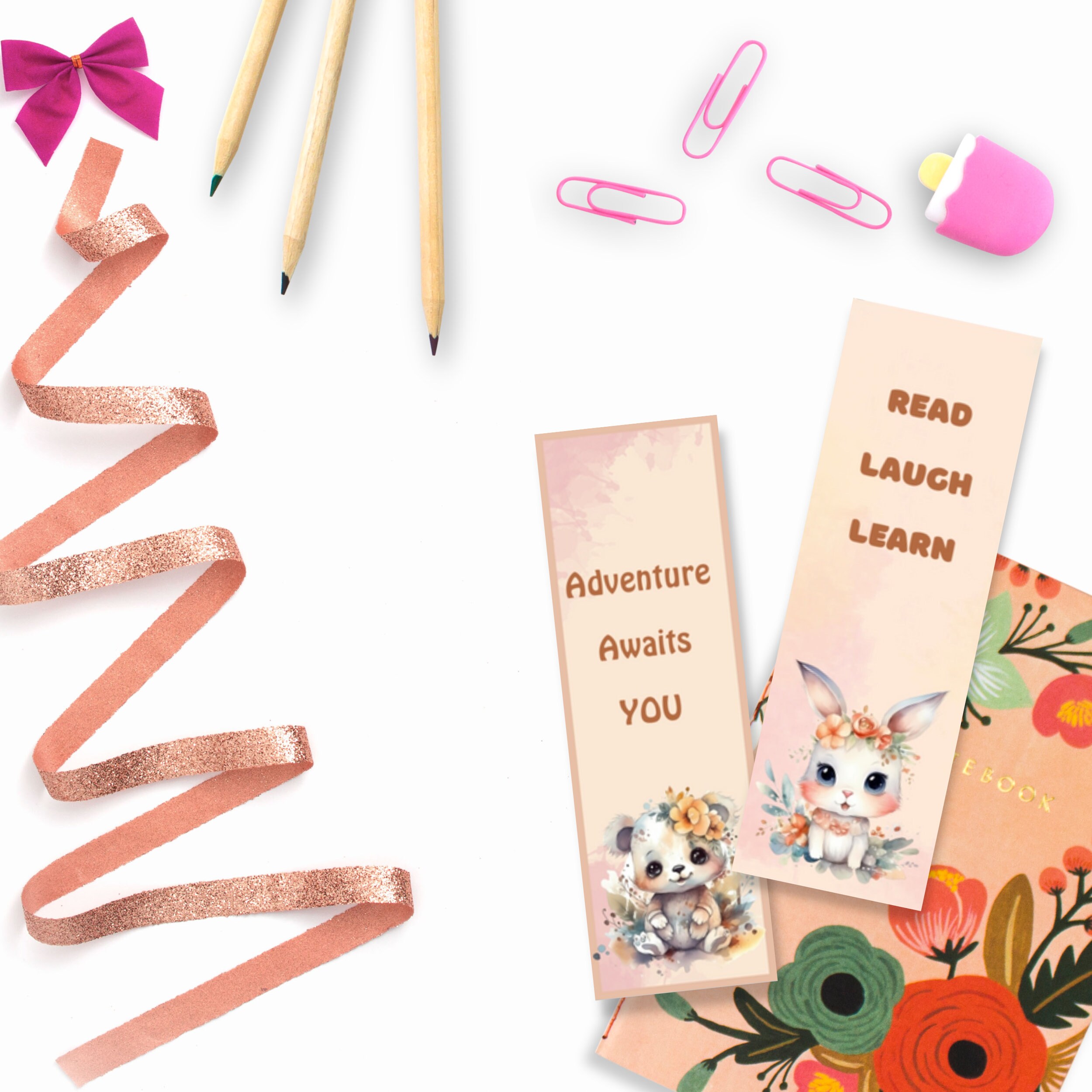 Bookmarks for Kids Printable, Cute Animal Theme Bookmarks, Bookmarks ...