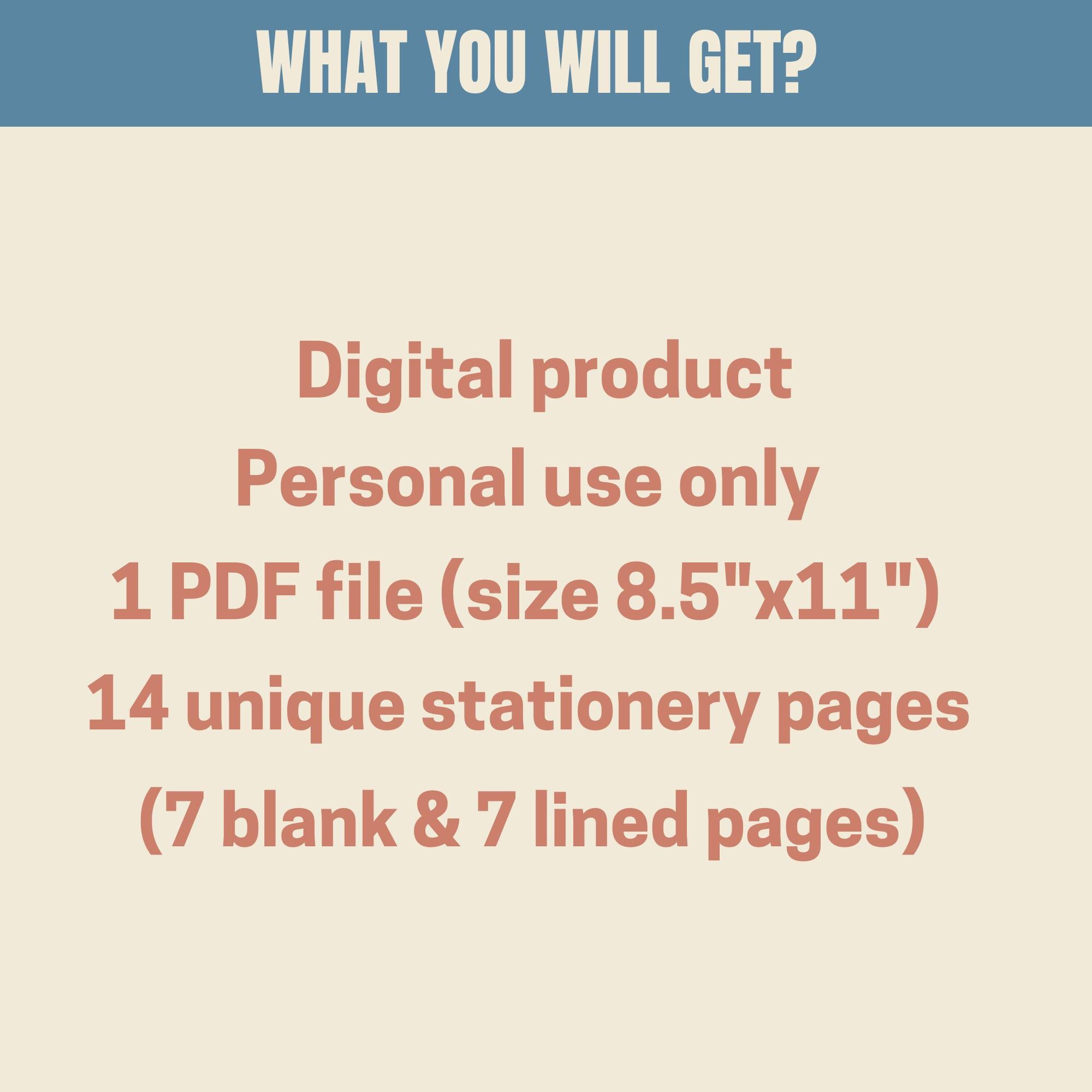 Fourth of July Printable Stationery Set, Patriotic Printables, Letter ...