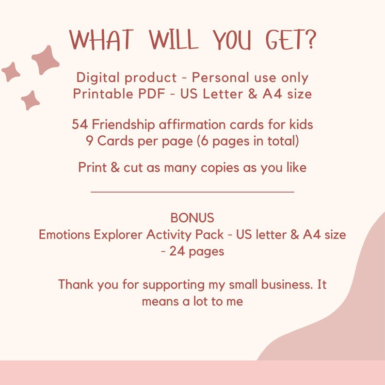 Positive Affirmation Cards for Kids Printable, Friendship Cards ...