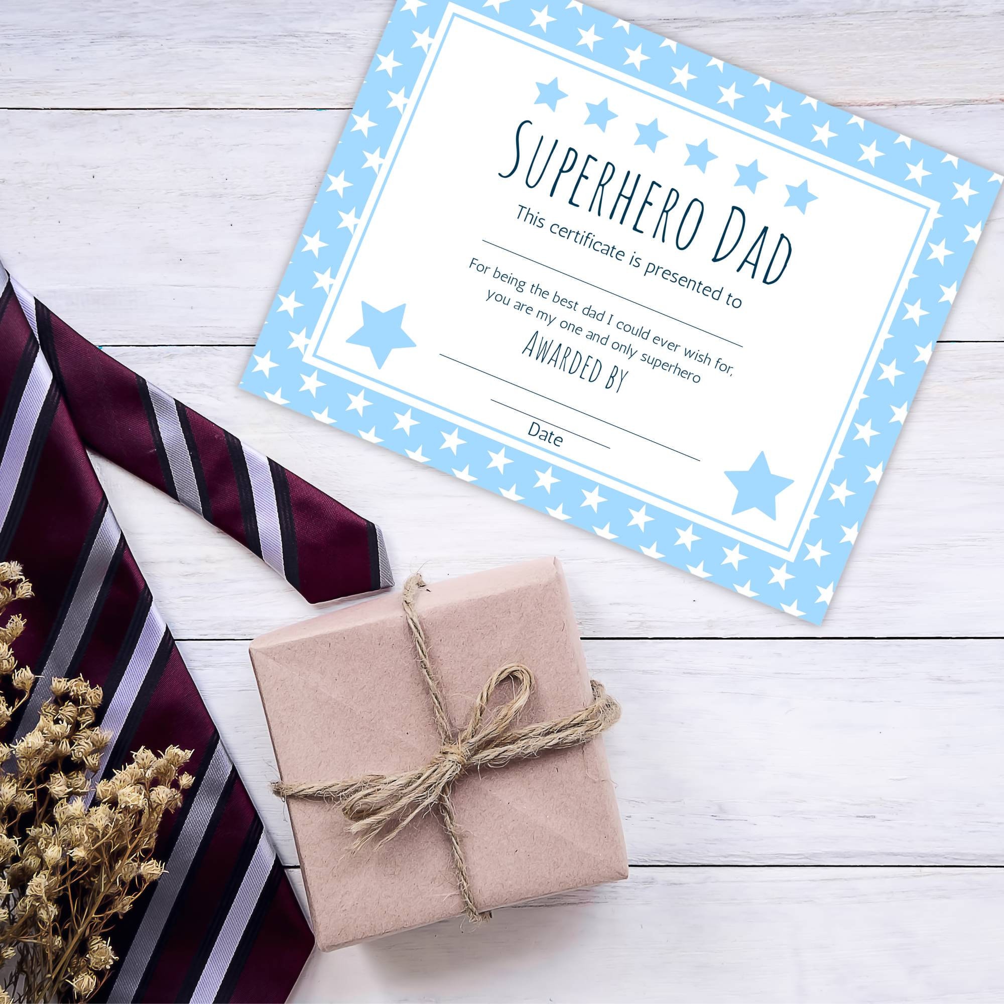 Dad Certificate, Father's Day Present, World's Best Dad, Printable Best ...