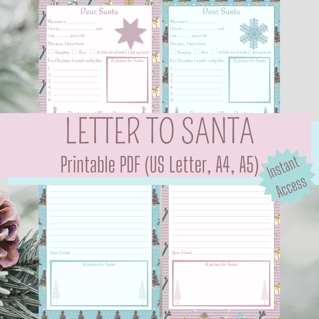 Letter to Santa, Christmas Wish List, Kids Letter to Santa, Santa ...