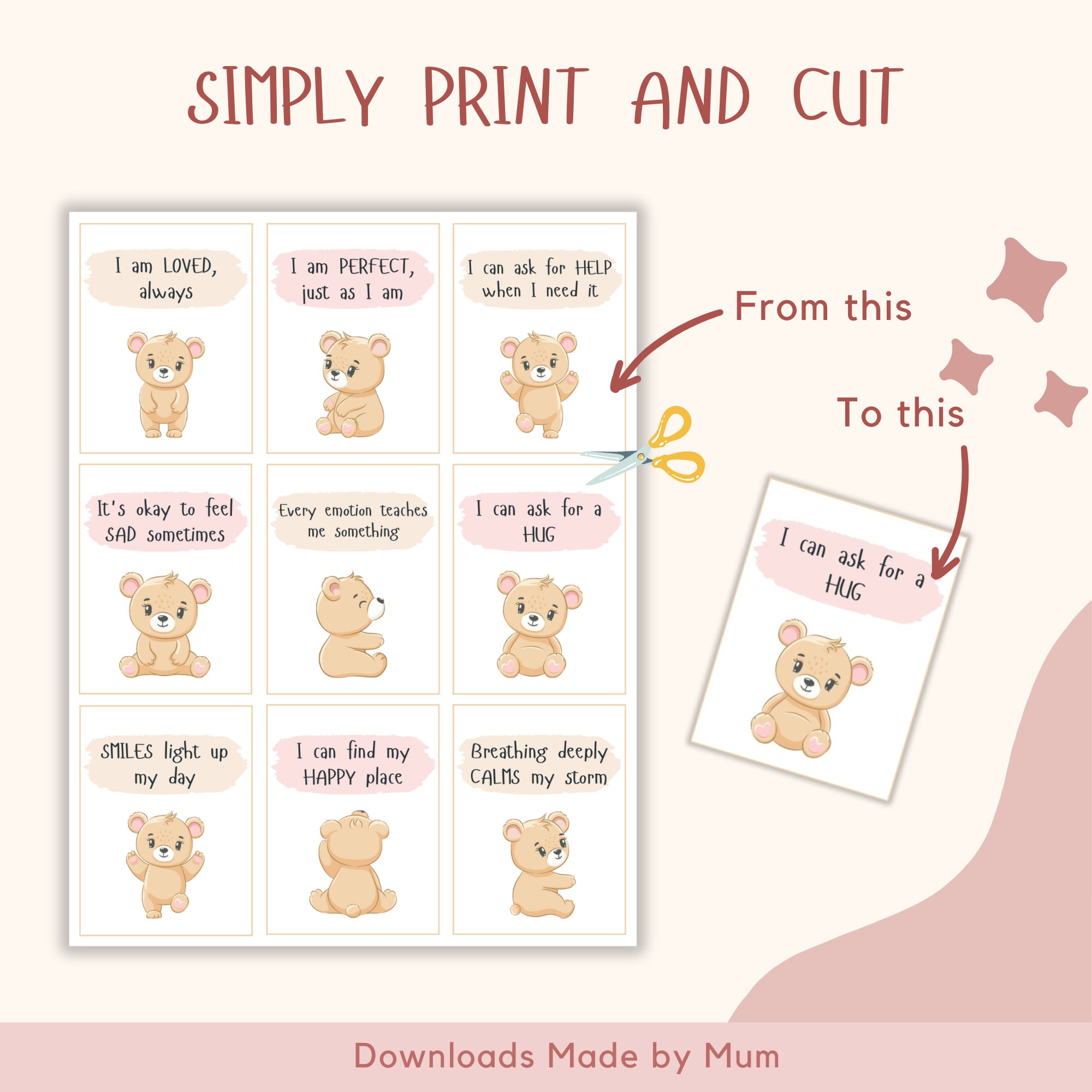 Coping With Emotions Kids Affirmation Cards, Coping Skills Cards ...
