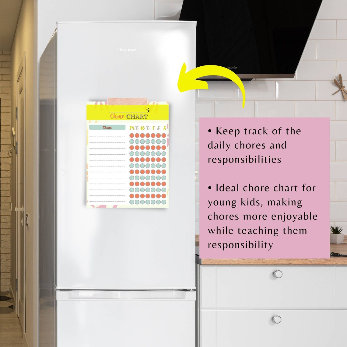 Chore Chart for Kids, Chore Chart Printable, Daily Chore Chart, Reward ...