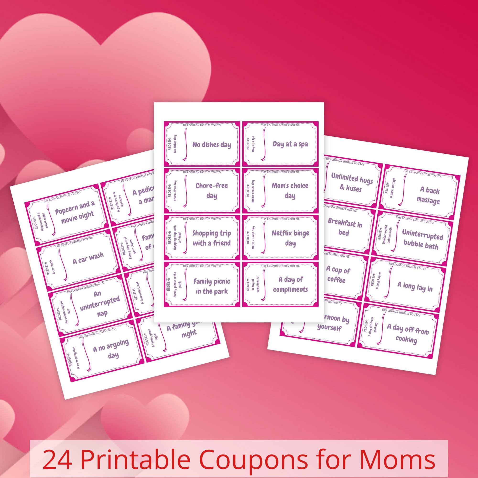 Mother's Day Coupons | Printable Coupons | Mom Coupons | Coupon Book ...