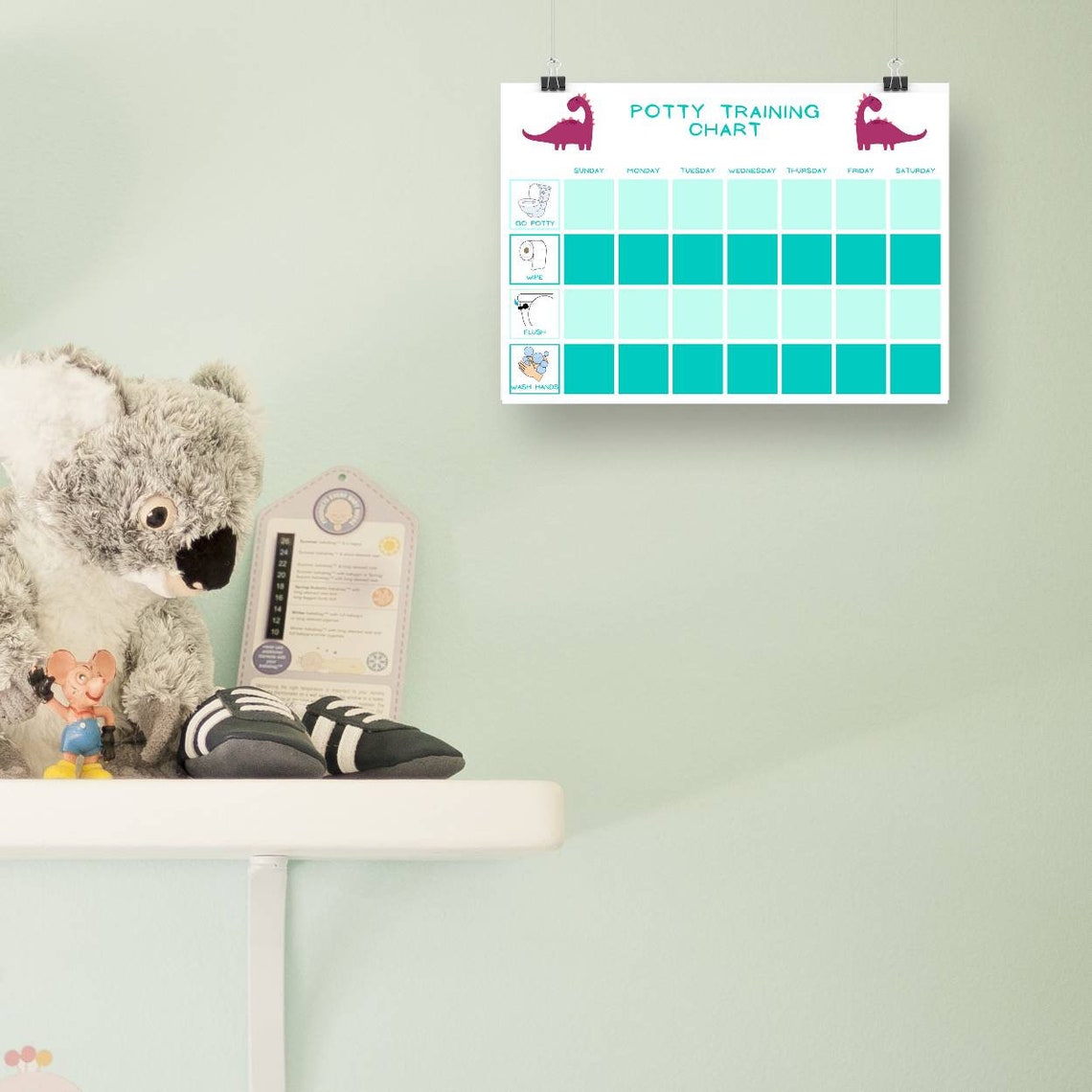 Potty Training Chart, Potty Sticker Chart, Potty Chart, Toilet Training ...