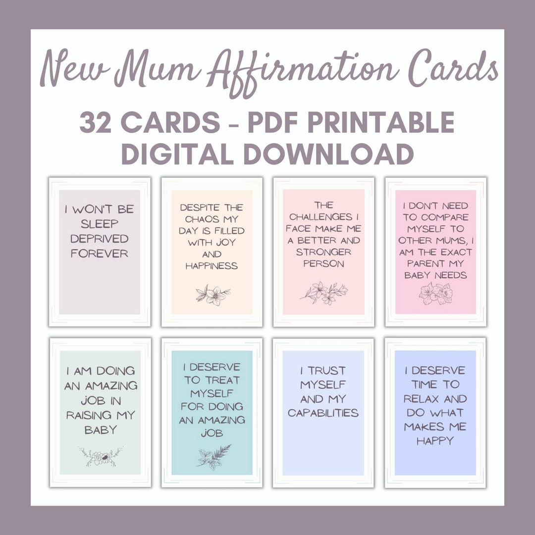 New Mom Affirmation Cards, Positive Affirmation Cards, Mom Affirmations, Daily Affirmations, New ...