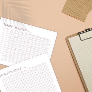Habit Tracker Printable Bundle, Routine Tracker, Yearly, Monthly ...