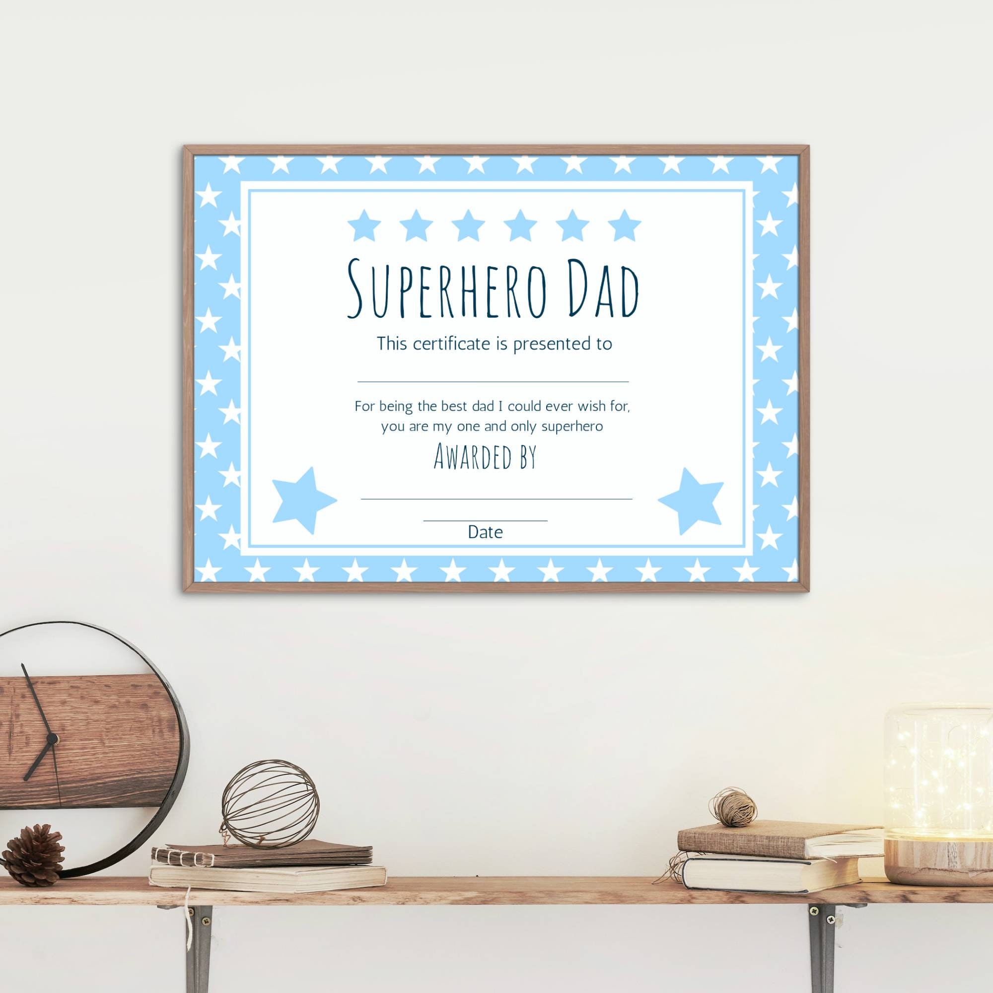 Dad Certificate, Father's Day Present, World's Best Dad, Printable Best ...