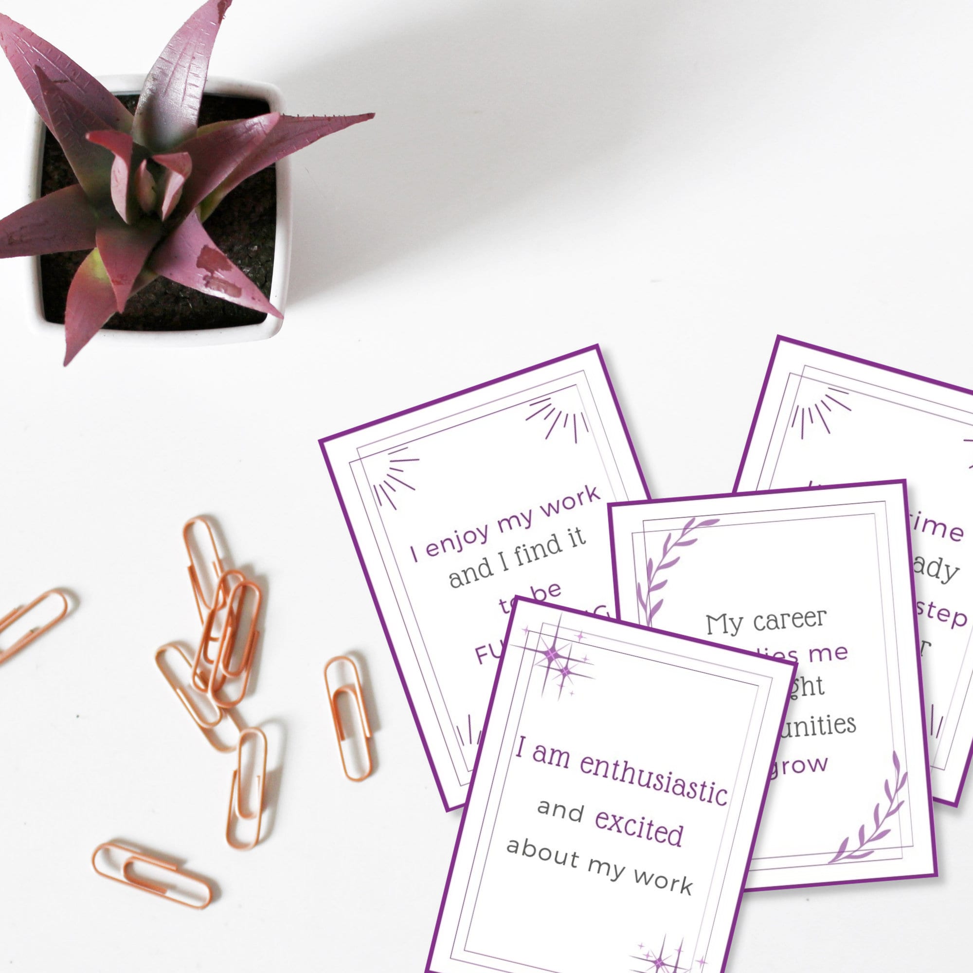 Work and Career Affirmation Cards Printable, Motivational Cards, Career ...