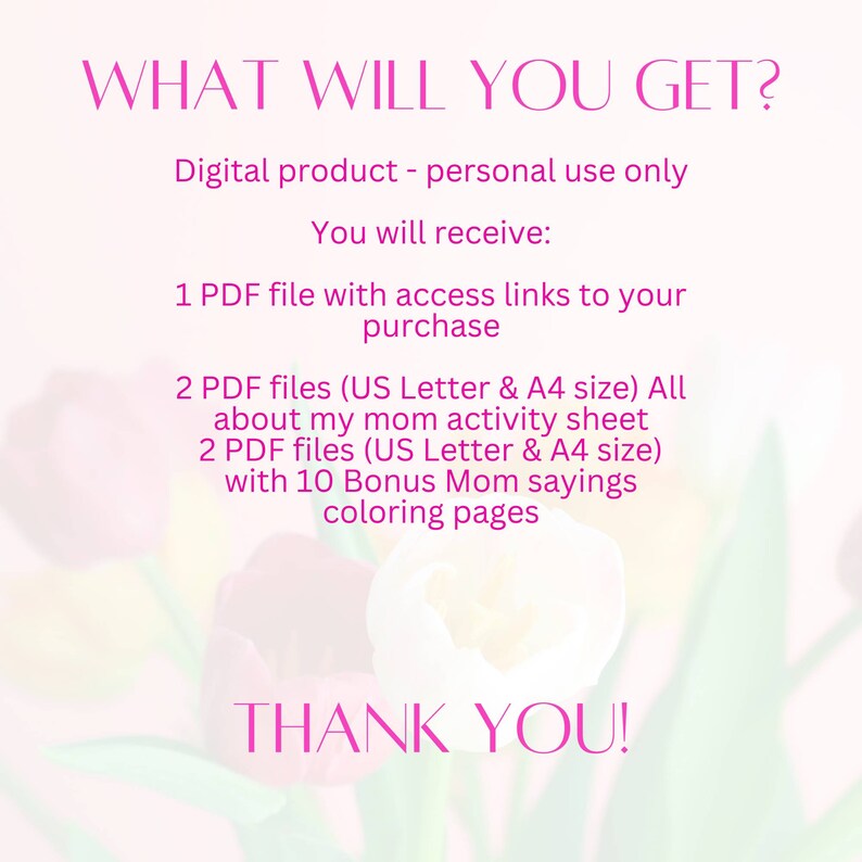 All About My Mom, Mom Gift From Kids, Keepsake for Mom, Mothers Day ...