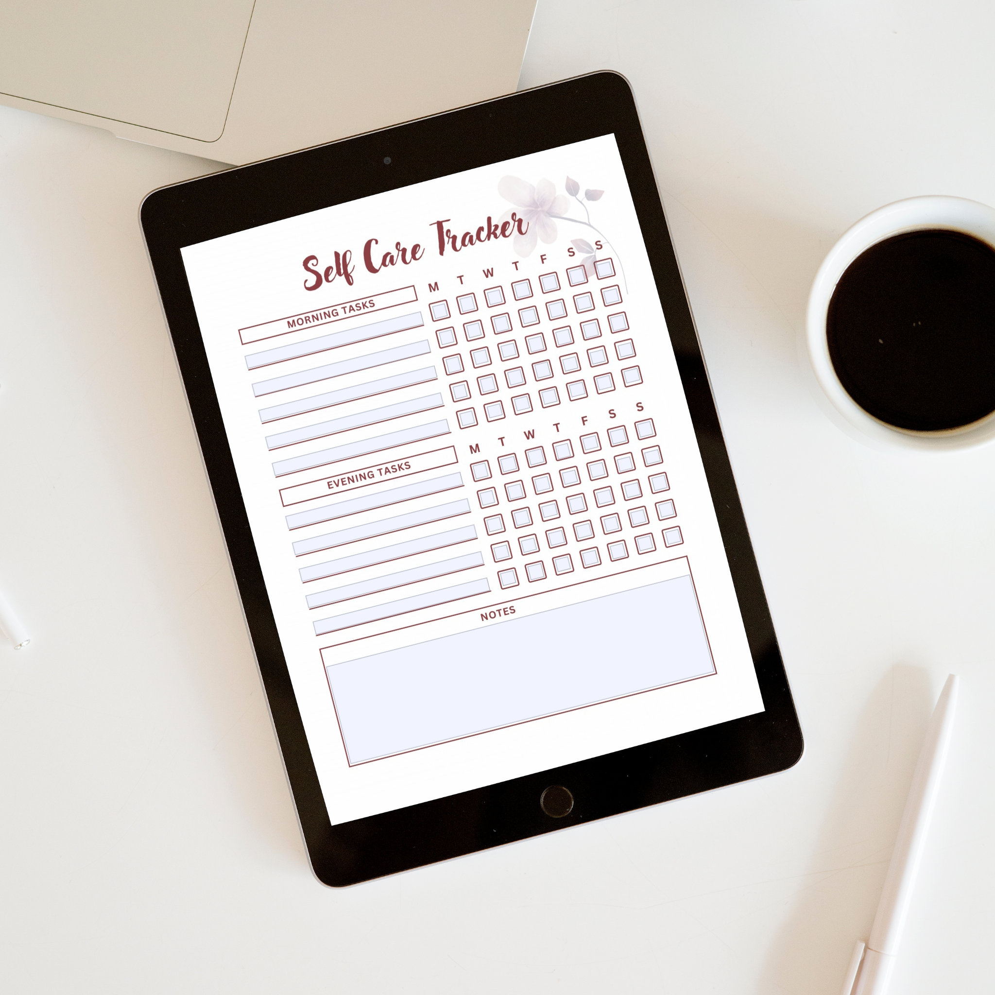 Self Care Tracker, Self Care Checklist, Self Care Template, Self Care ...