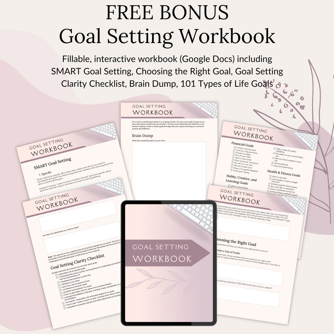 Goal Tracker Spreadsheet, Smart Goals Worksheet Goal Setting, Google ...