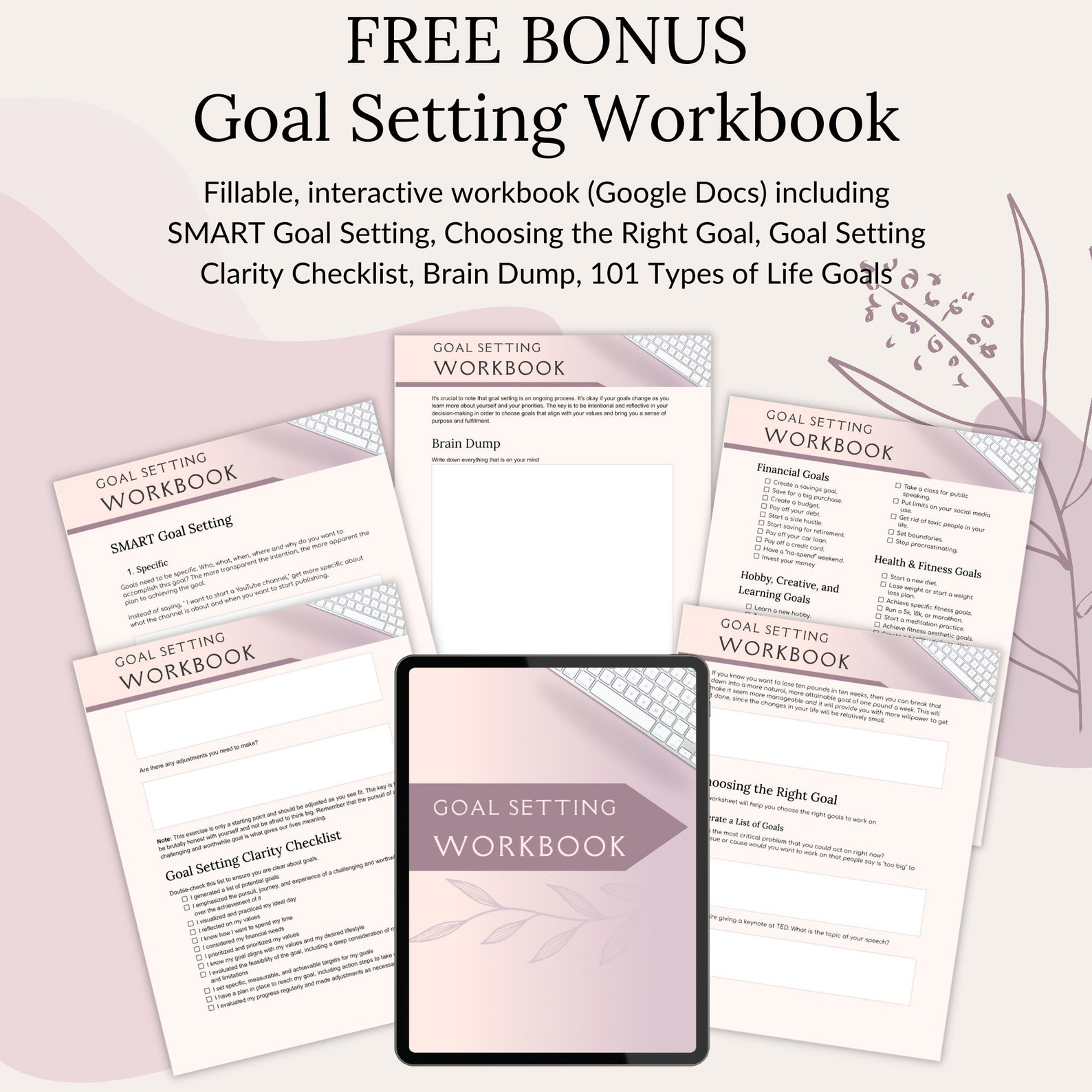 Goal Tracker Spreadsheet, Smart Goals Worksheet Goal Setting, Google ...