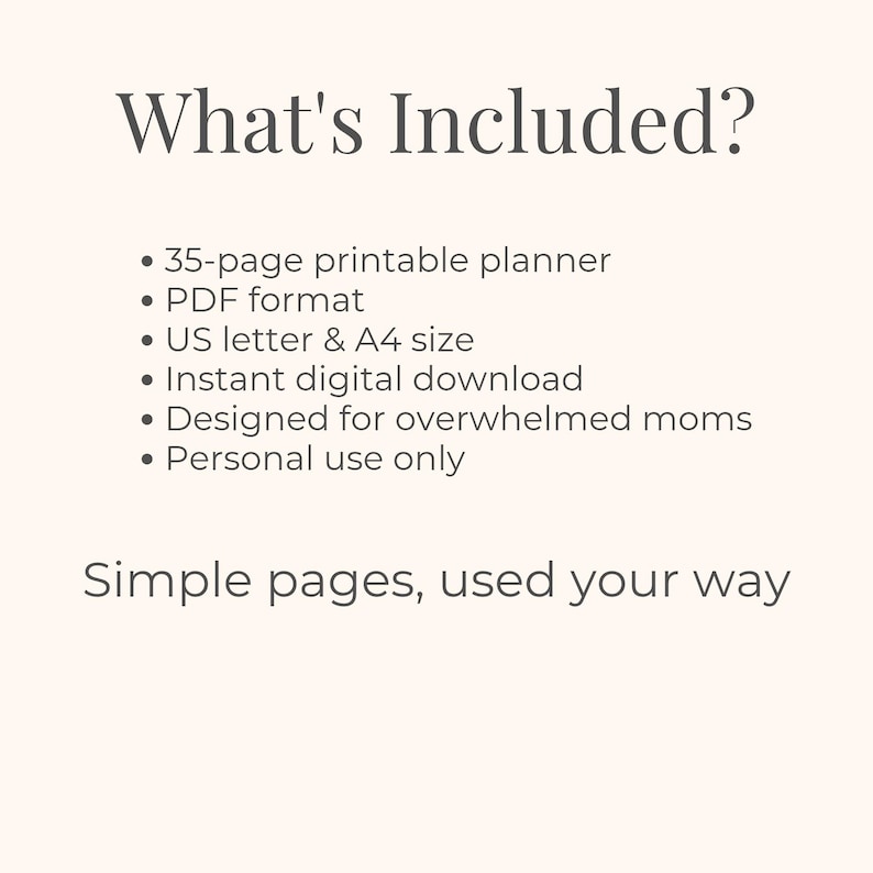 Mental Load Reset Printable Planner for Overwhelmed Moms | Brain Dump ...