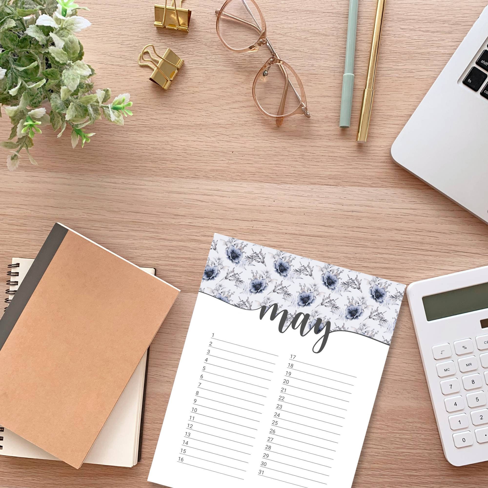 Family Birthday Calendar Printable, Birthday Tracker, Birthday Reminder ...