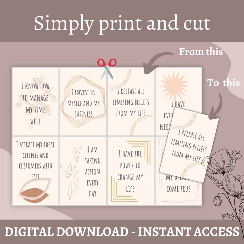 Printable Affirmation Cards, Mindfulness Cards, Daily Affirmations ...