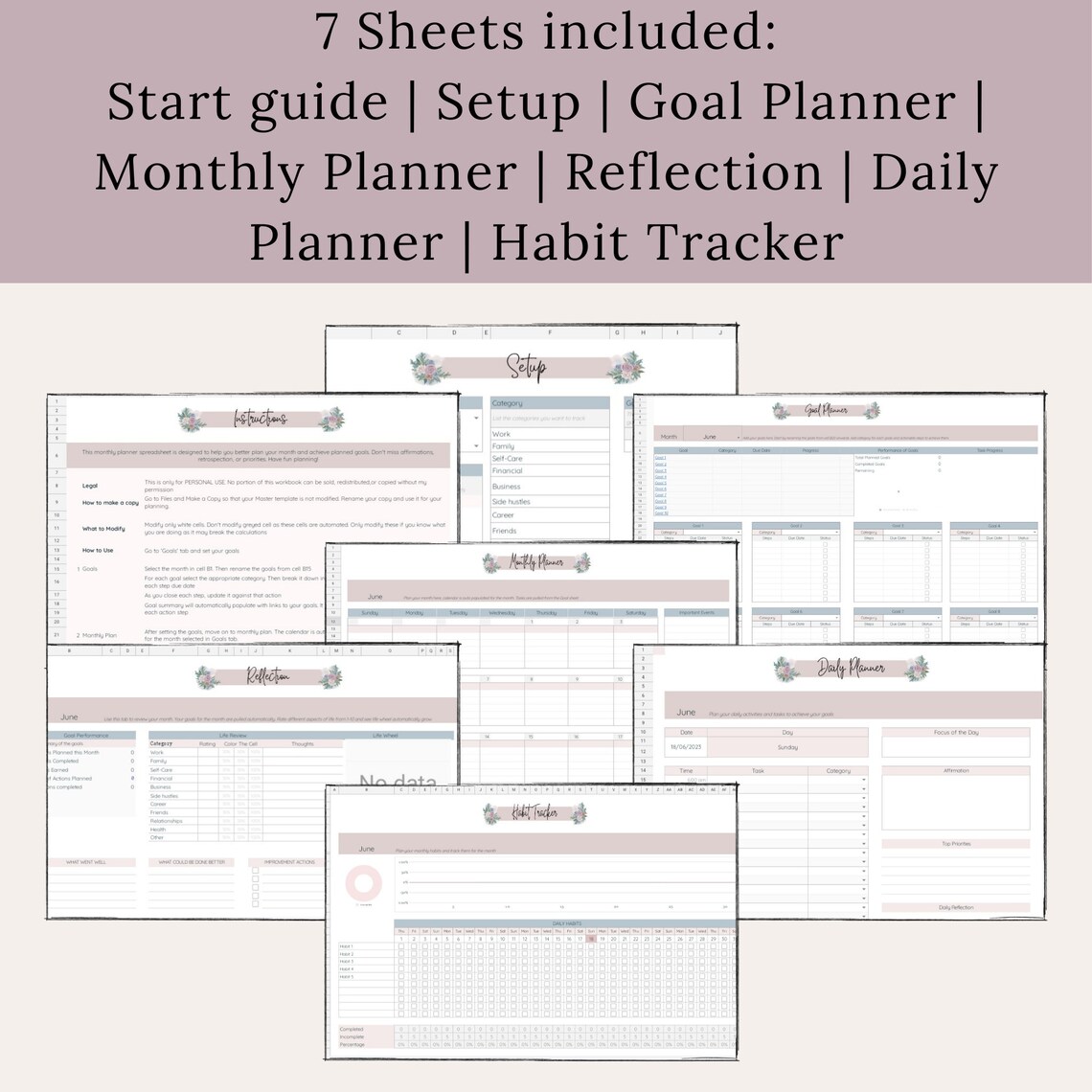 Goal Tracker Spreadsheet, Smart Goals Worksheet Goal Setting, Google ...