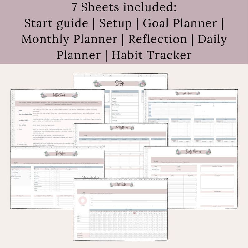 Goal Tracker Spreadsheet, Smart Goals Worksheet Goal Setting, Google ...