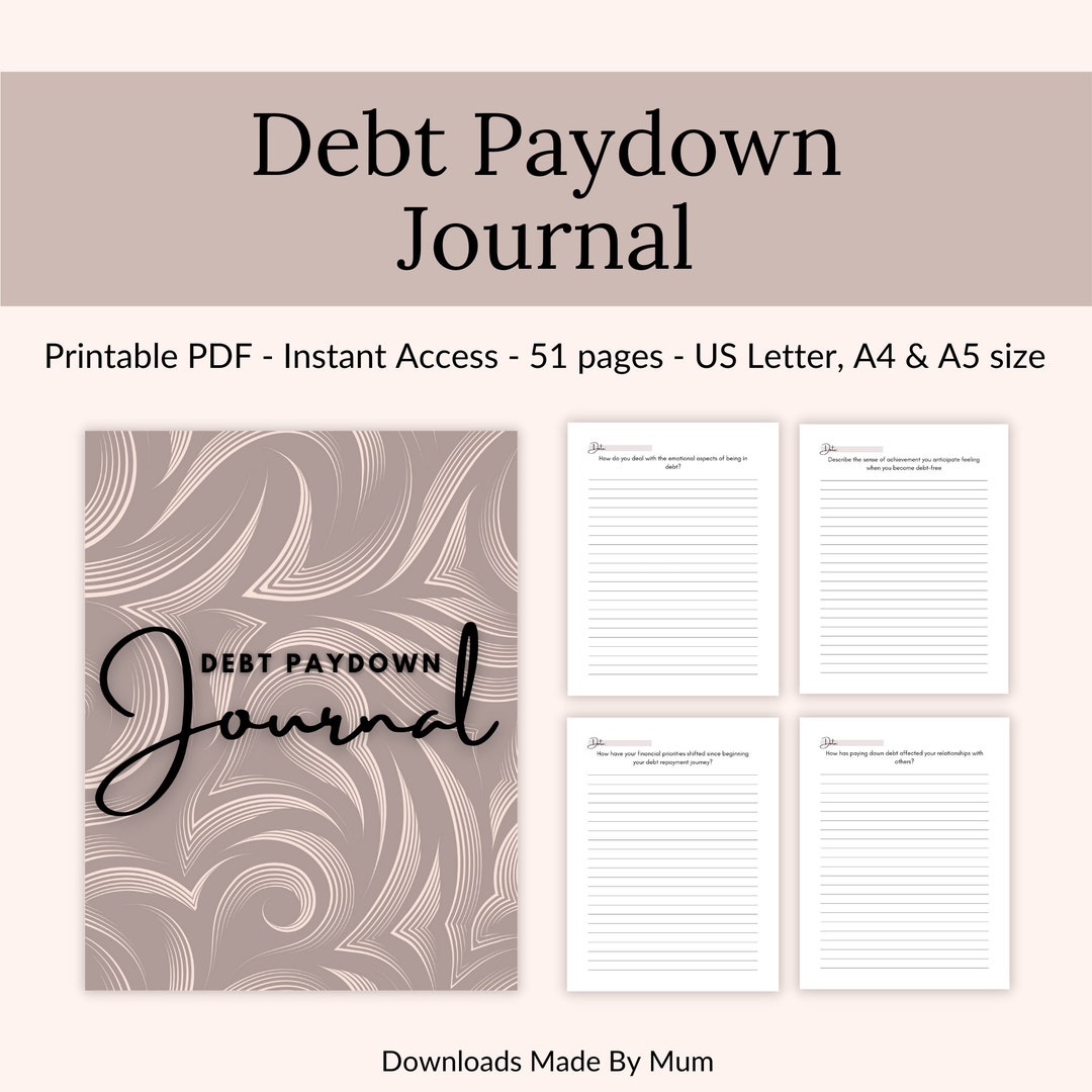 Debt Payoff and Budget Journal Printable, Budget Planning, Finance ...