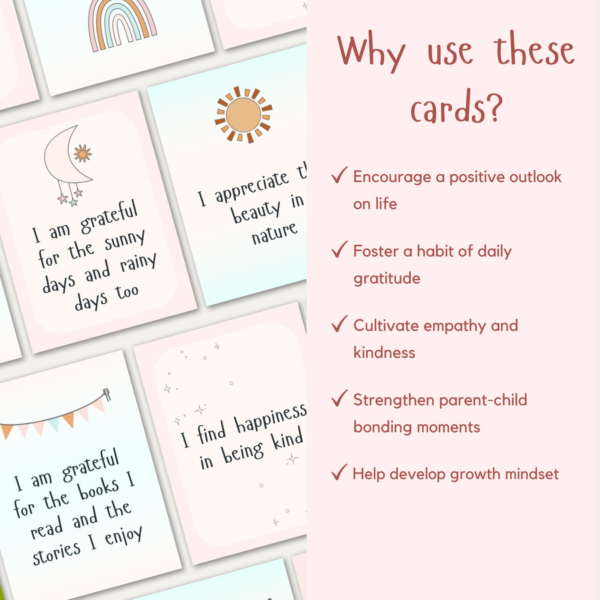 Kids Gratitude Affirmation Cards Printable, Positive Affirmations ...