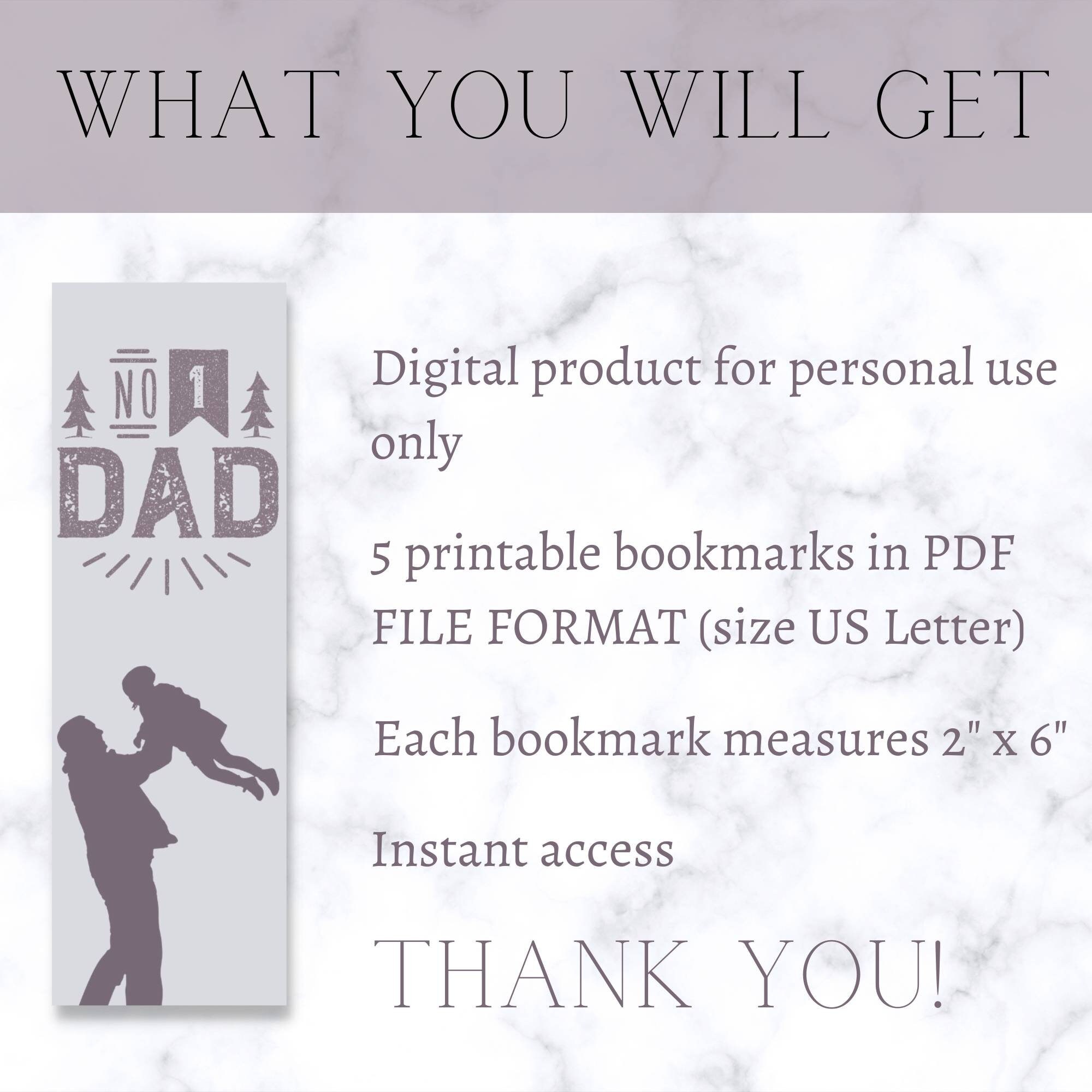 Bookmark Set, Bookmarks for Men, Printable Bookmarks, Father's Day Gift ...