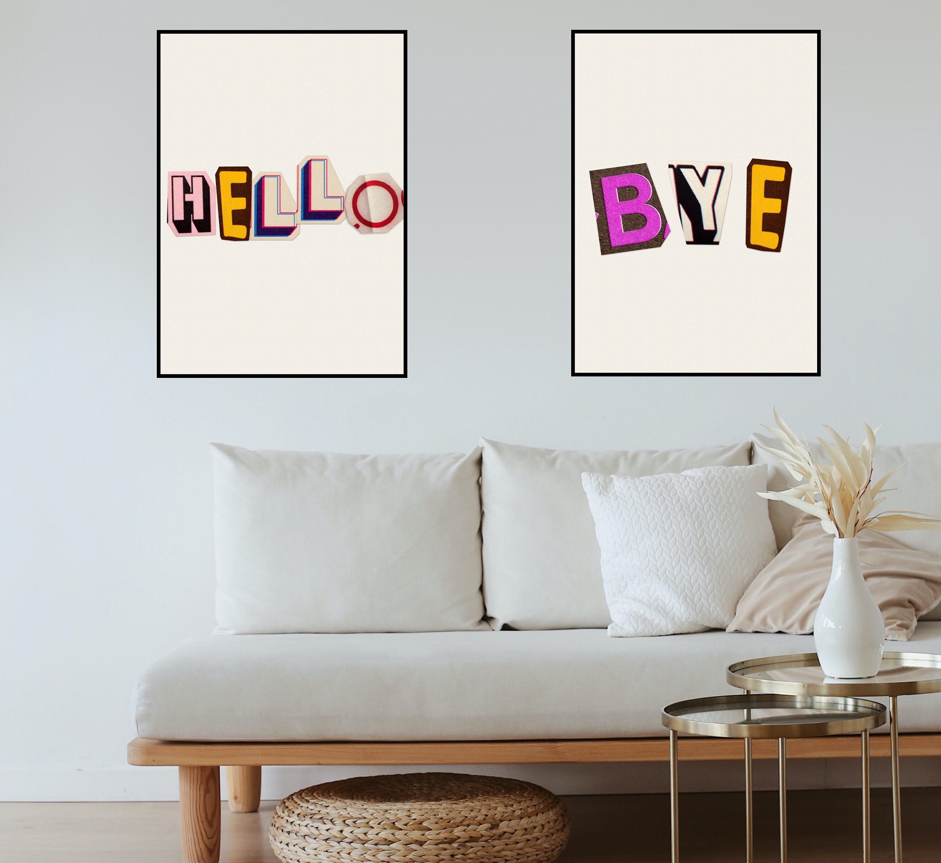HELLO BYE POSTER Pack Fun Dorm and Home Decor - Etsy
