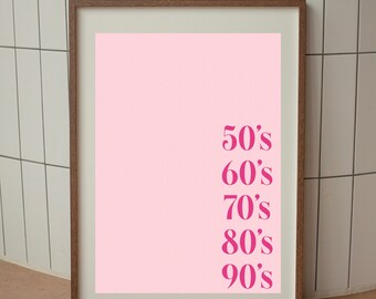Decades Poster - Etsy