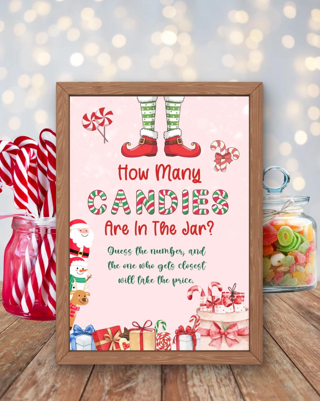 Christmas Candy Guessing Game, Holiday Party Printable - Etsy