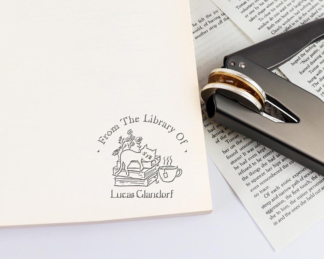 Personalized Book Embosser/from the Library of Book Stamp/library ...