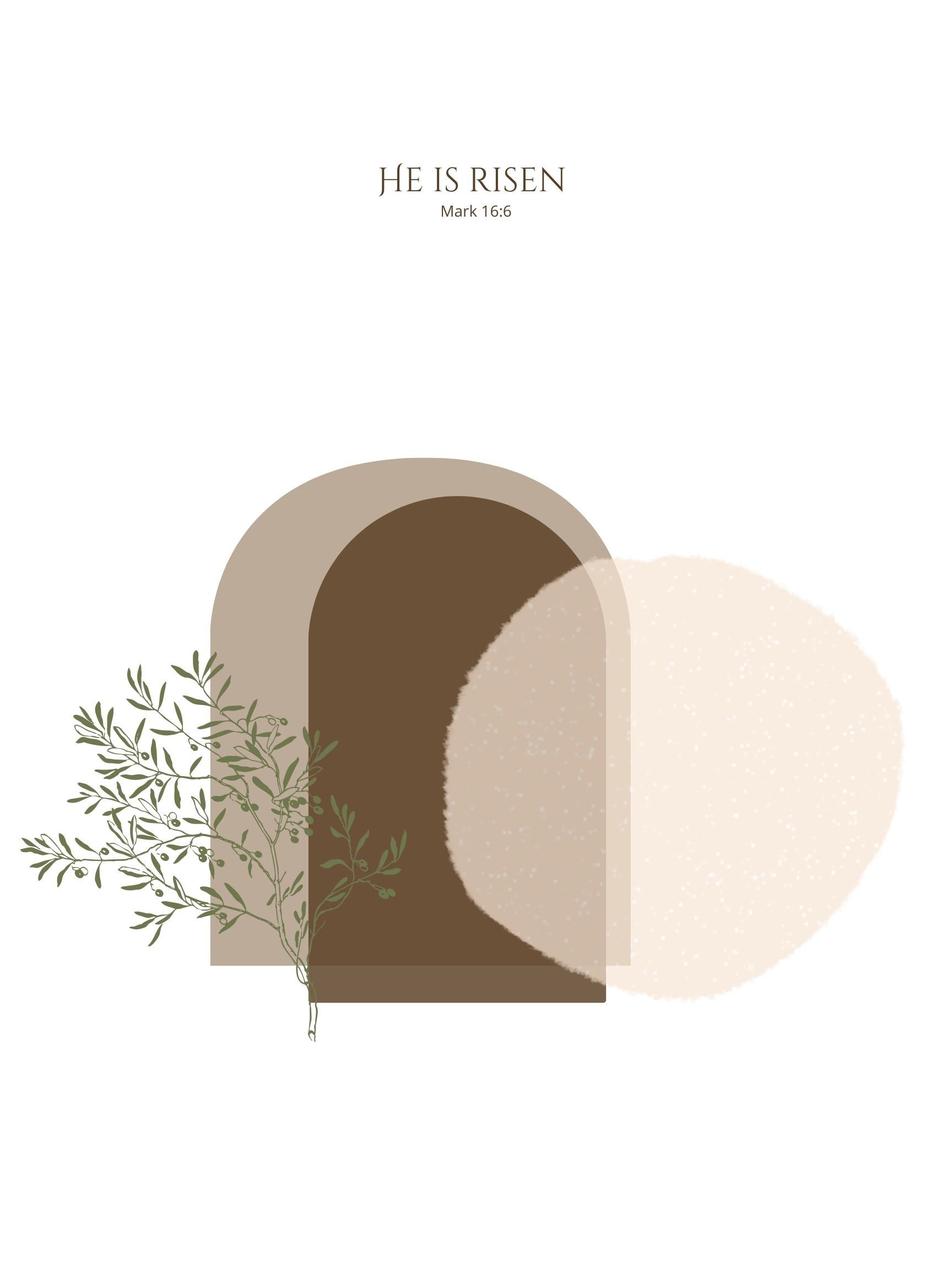 Easter Digital Print | He is Risen | Art - Etsy