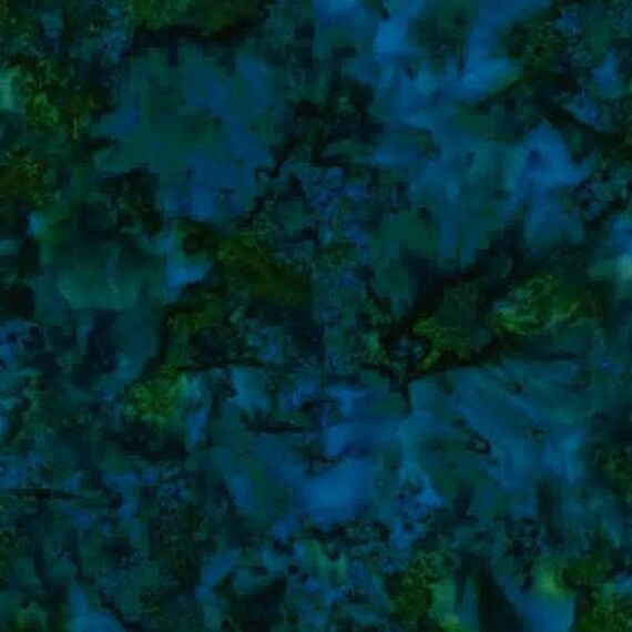 Deep Blue Batik Oasis Fabric Collection | Etsy