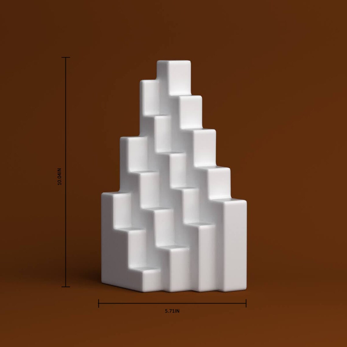 Step Pyramid Ceramic Sculpture Table Top Decor White Ceramic - Etsy