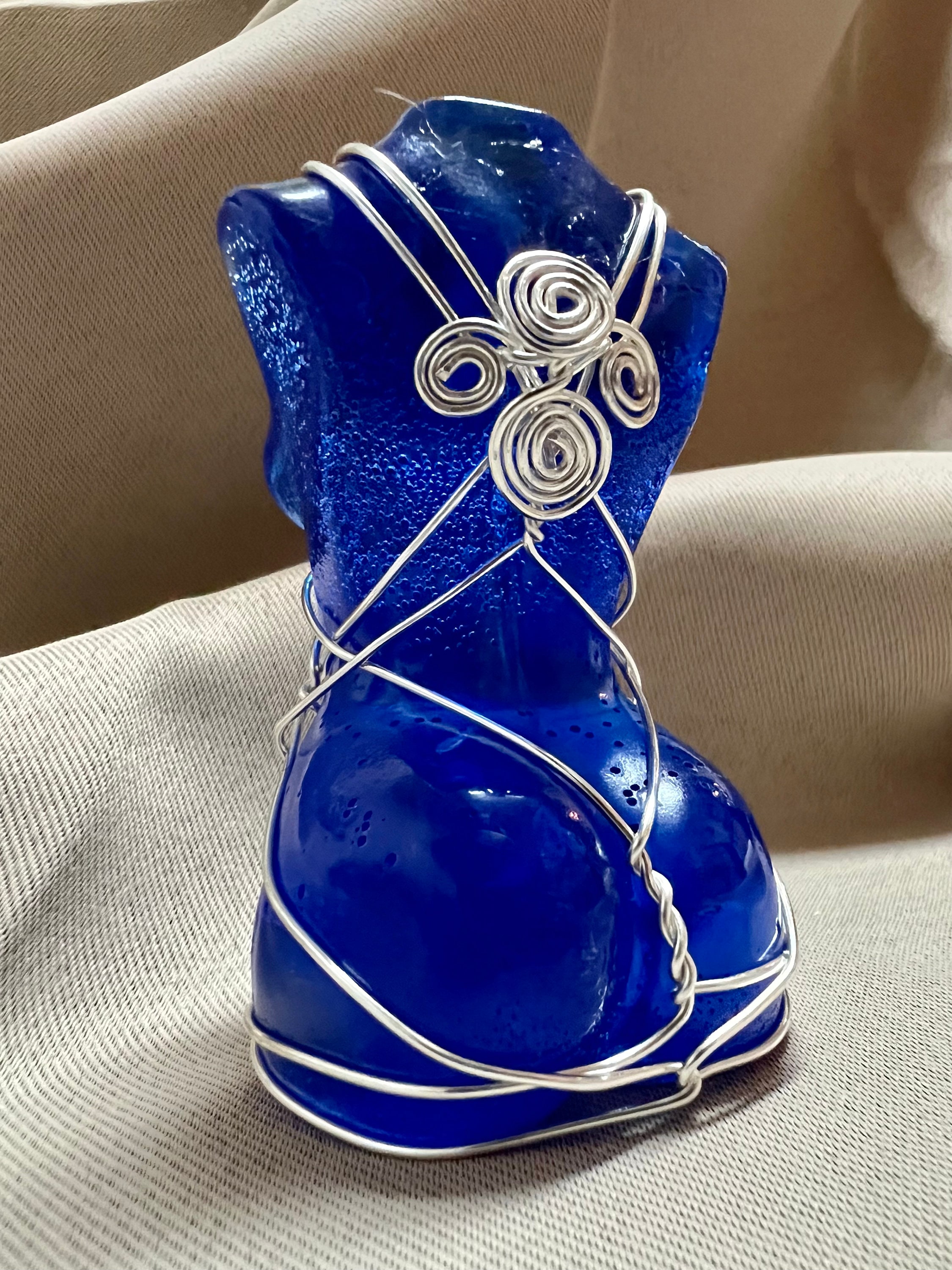 Sapphire Blue Shibari Woman Statue - Etsy