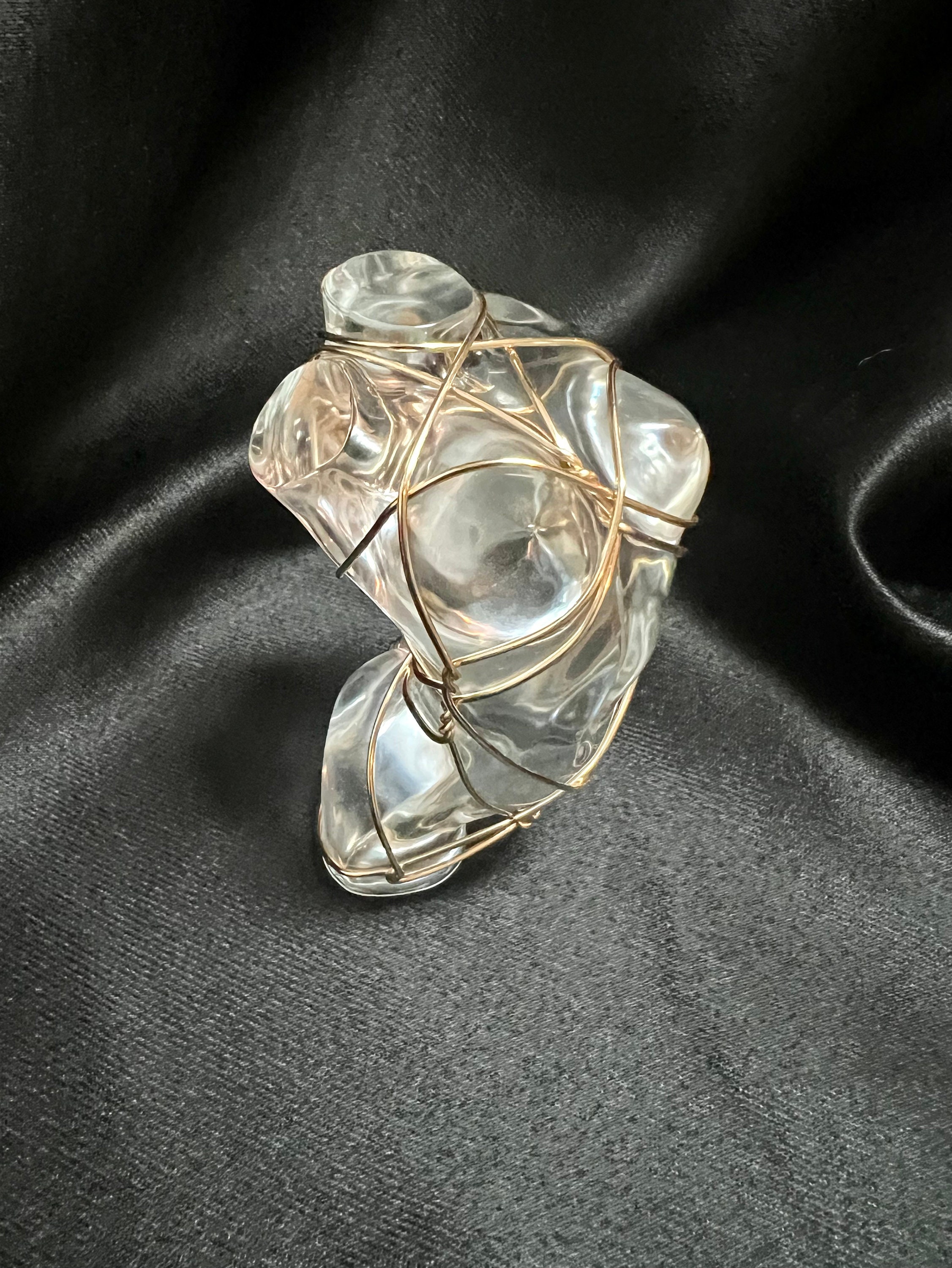Crystal Clear Resin Wire Wrap Statue - Etsy