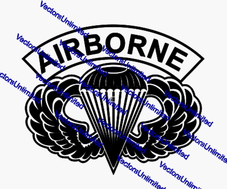 82nd Airborne Set of 7 Airborne Special Forces Jump Wings Digital Dxf ...