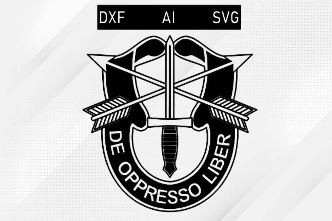 Special Forces Crest United States Army Vector Instant Download .dxf ...